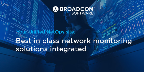 Unified NetOps site: Best in class network monitoring solutions integrated.